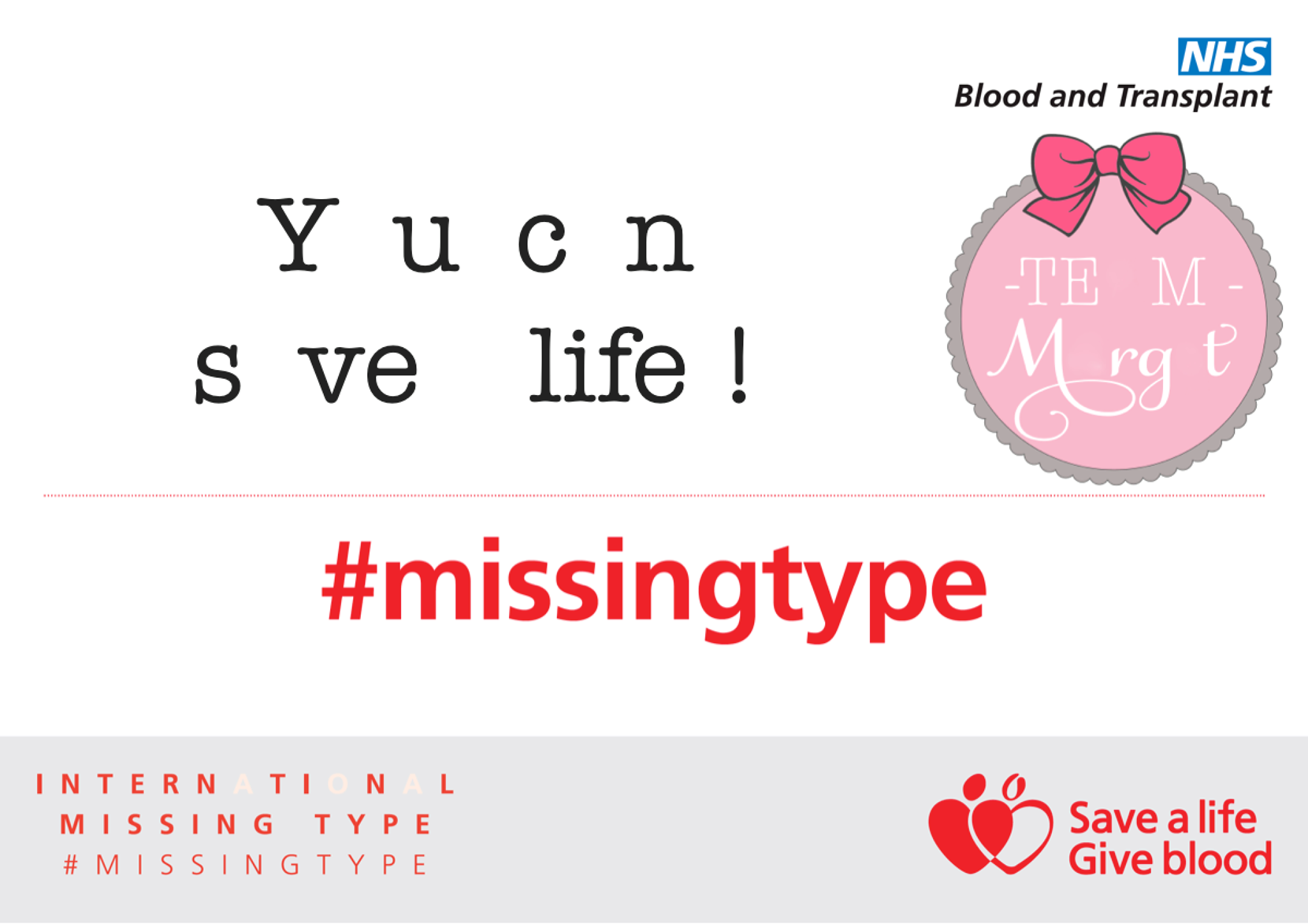 #missingtype | Team Margot